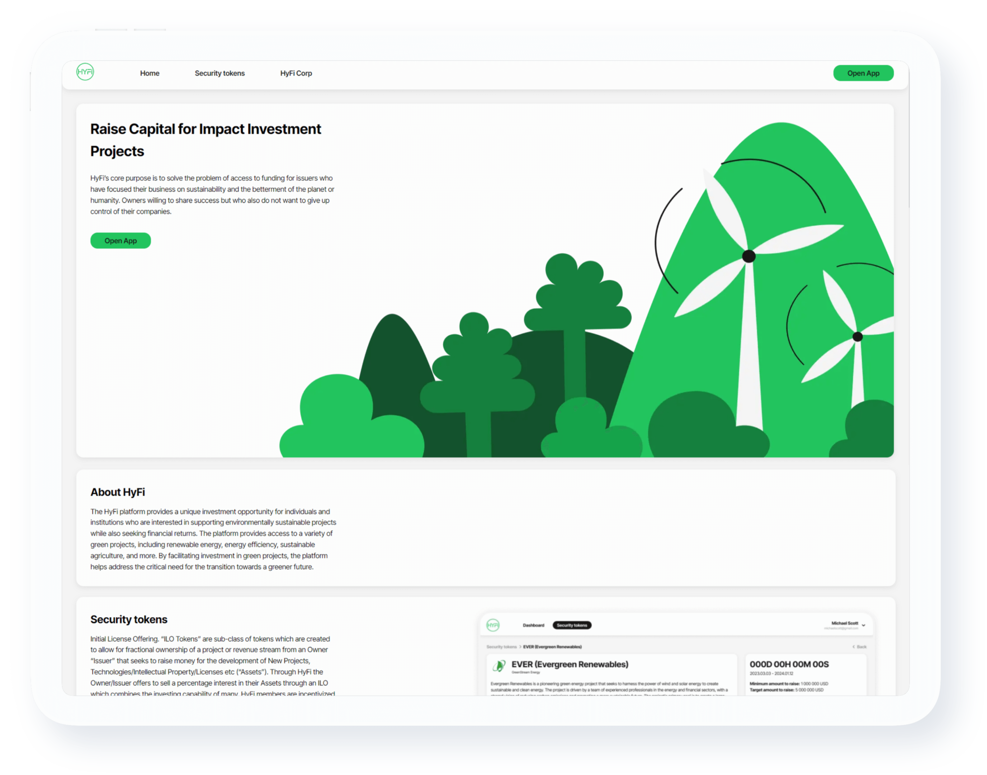 Digital Platform - HyFi: Green Project Funding and Consultancy